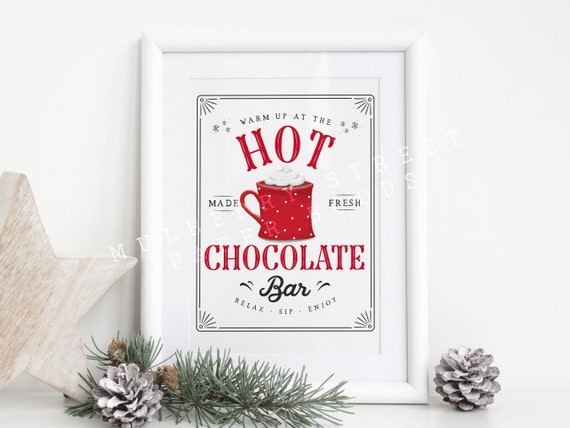 Hot Chocolate Bar Printable Instant Download Hot Cocoa Sign | Etsy