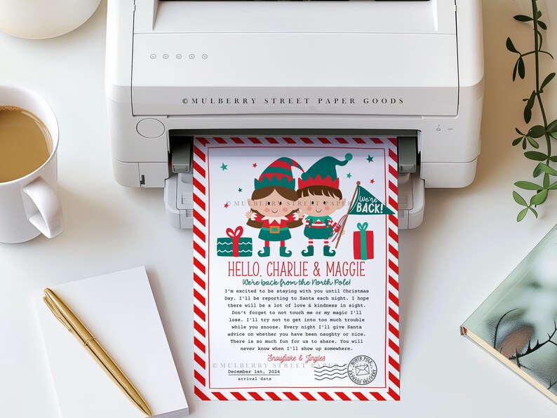 Editable Elf Arrival Letter Template We're Back Christmas Elf Letter ...