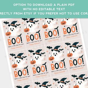 Printable Halloween Treat Bag Tags Cute Ghost Halloween Trick or Treat ...