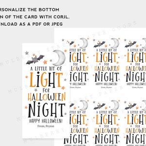 Printable Halloween Glow Stick Holder, A Little Bit of Light for ...