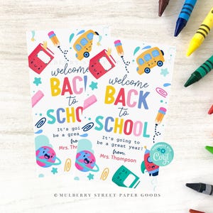 Welcome Back to School Printable Gift Tag, First Day of School, Instant ...