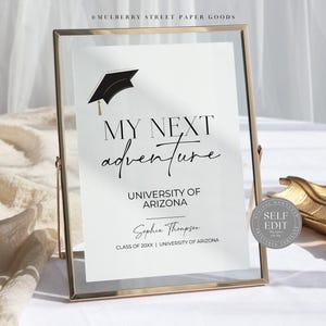 Graduation Party Sign Printable My Next Adventure Graduation Party ...