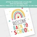 Printable Welcome Back to School Sign, First Day of School Teacher ...