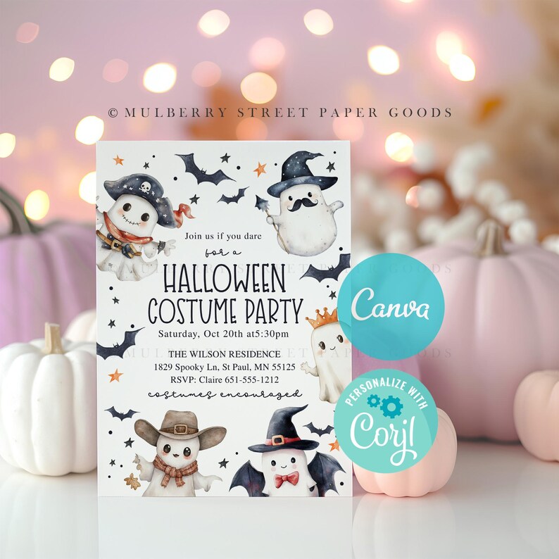 Editable Halloween Party Invitation Template Printable Halloween ...