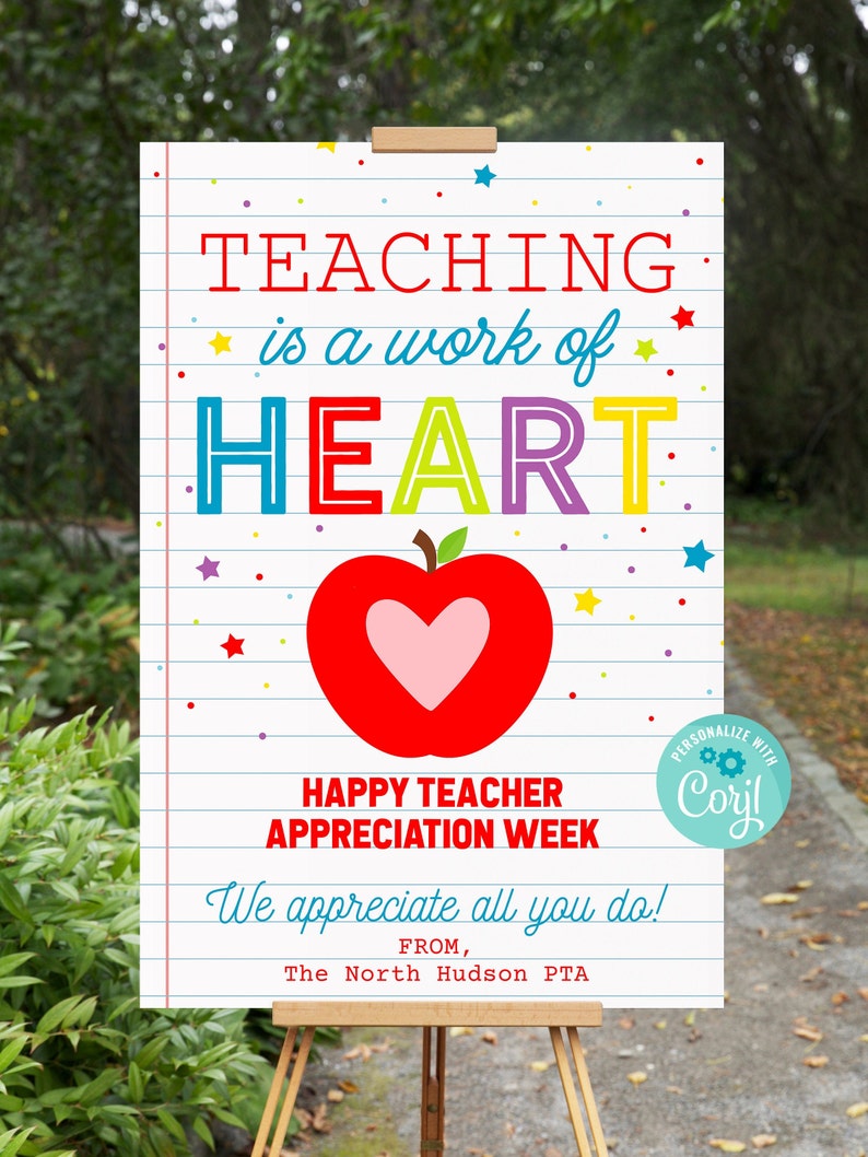 Printable Teacher Appreciation Week Poster Canva Template Editable ...