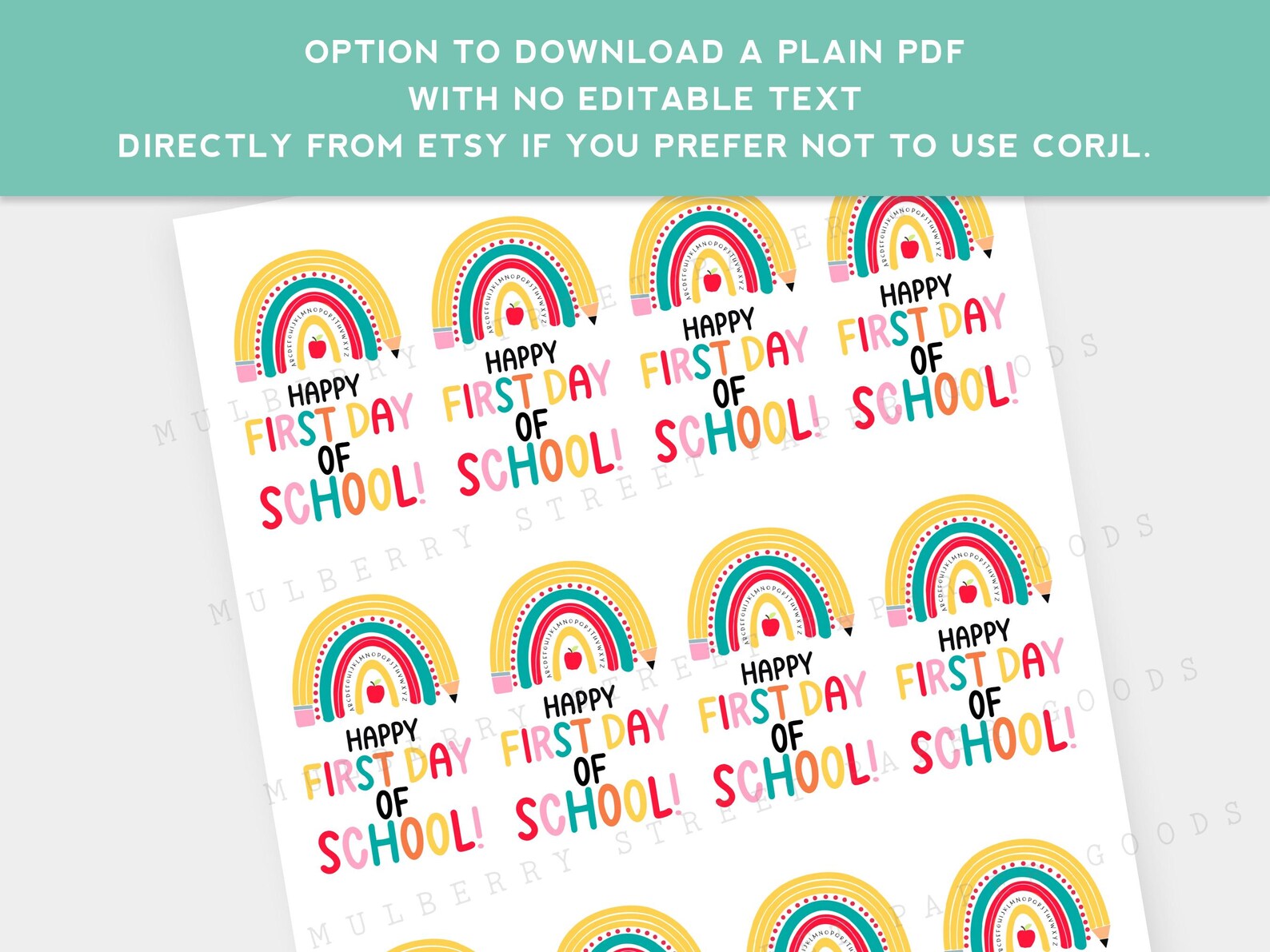 Editable Happy First Day of School Gift Tag First Day of School ...