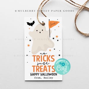Editable Halloween Printable Tag Halloween Party Favor Treat Tag Kids ...