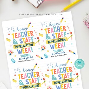 Teacher and Staff Appreciation Card Printable Teacher Appreciation Week ...
