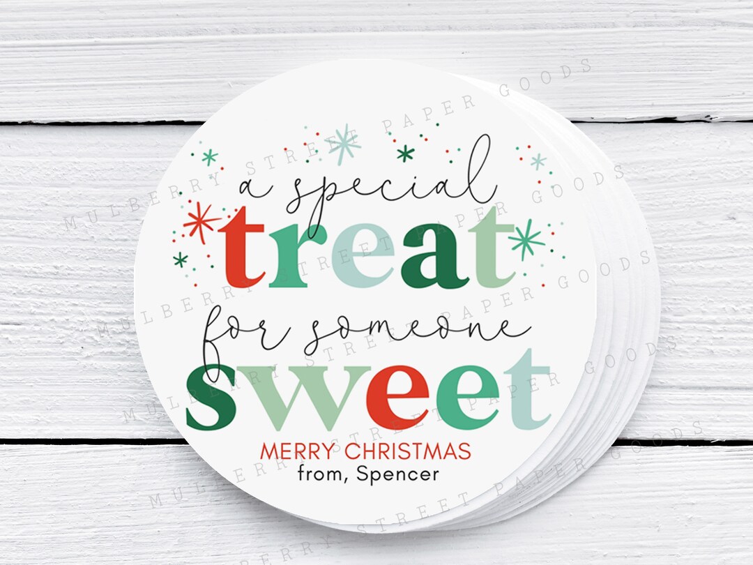 A Special Treat for Someone Sweet Christmas Gift Tag or Label ...