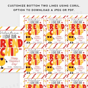 Printable I Love Our Friend Chip Valentine's Day Card Potato Chips ...