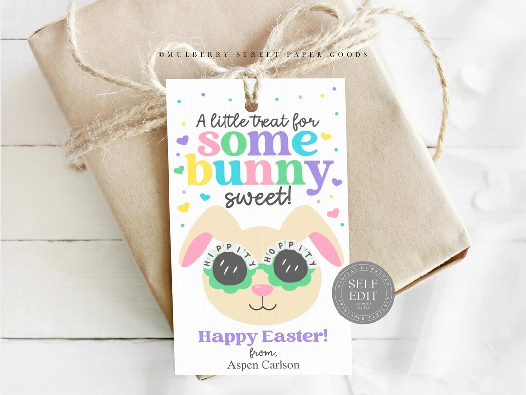 Easter Gift Tag Printable Easter Treat for Some Bunny Sweet Easter ...