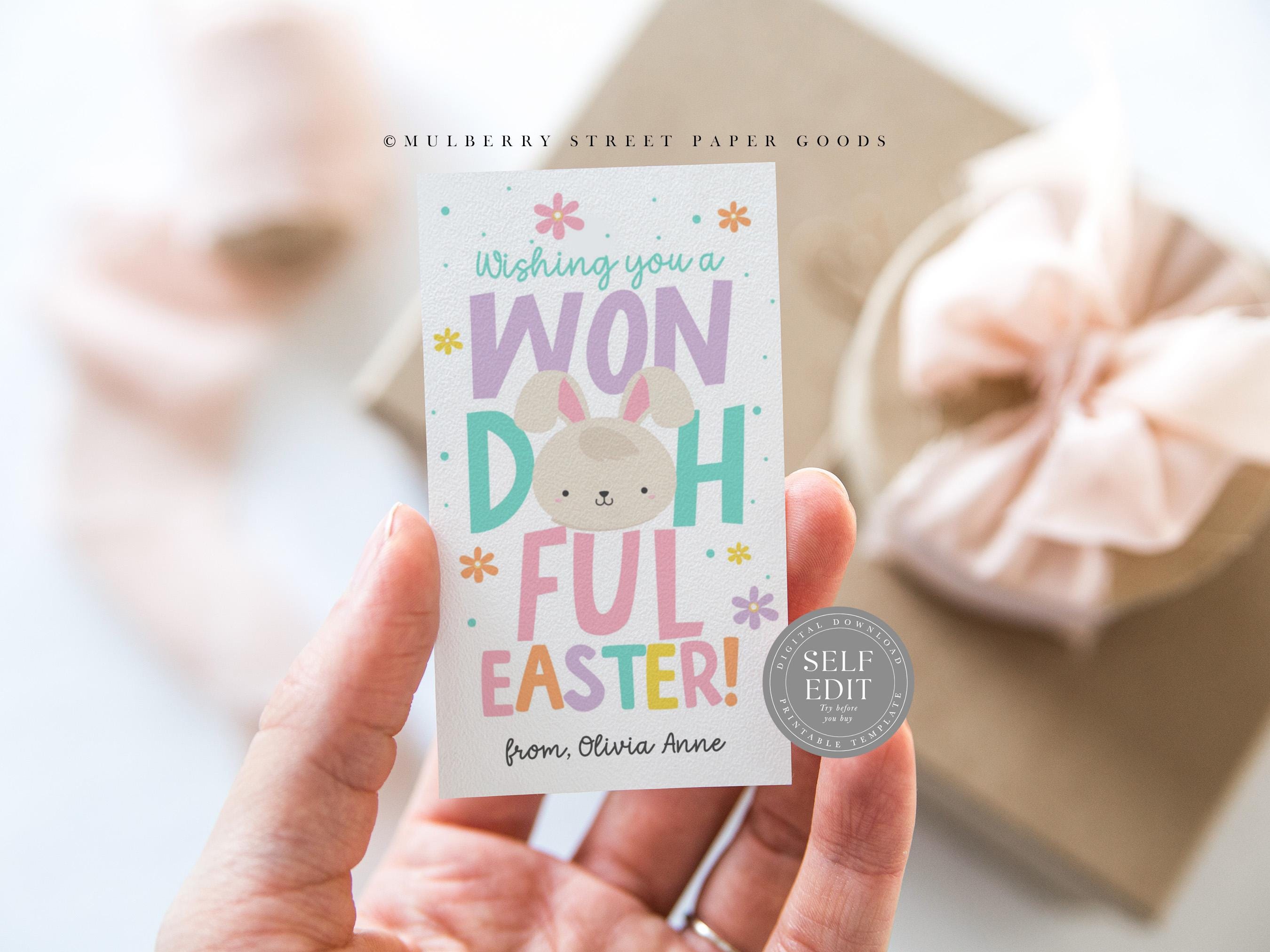 Doh Easter Gift Tag Printable Easter Party Favor Instant Download ...