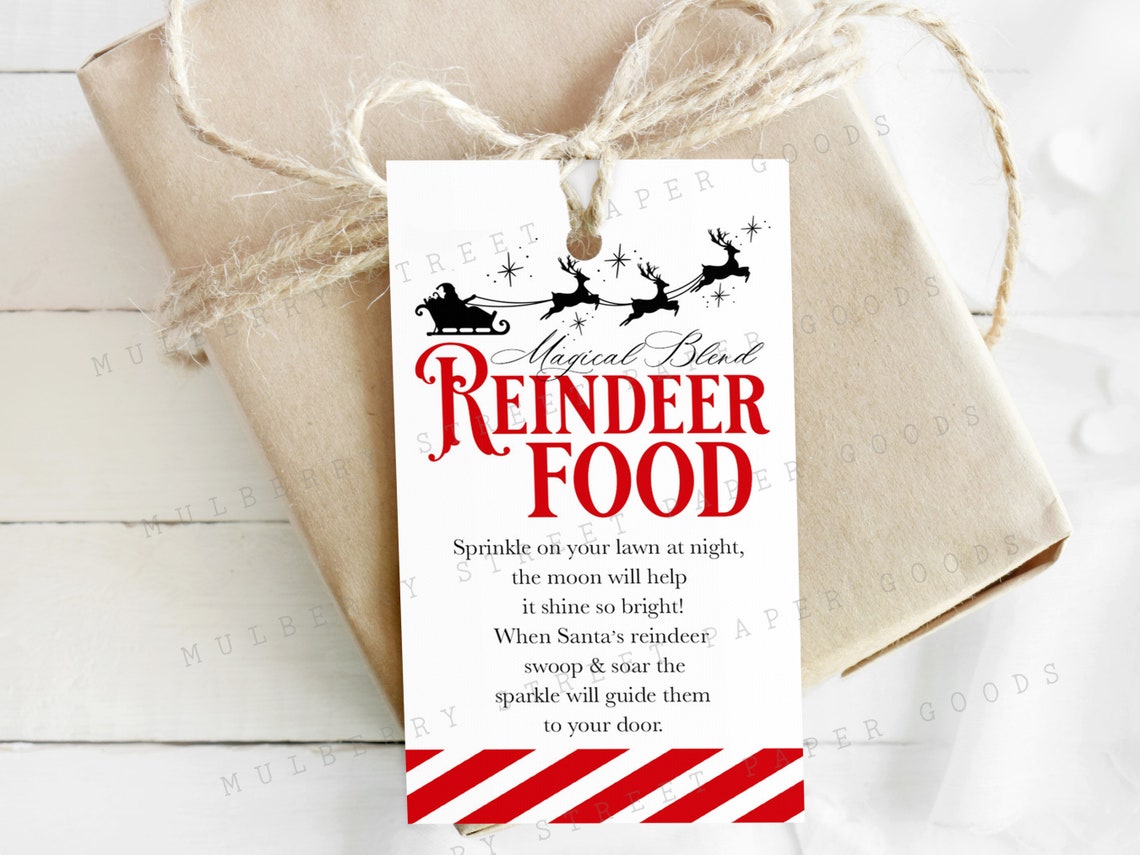 Printable Magical Blend Reindeer Food Tag Instant Download - Etsy