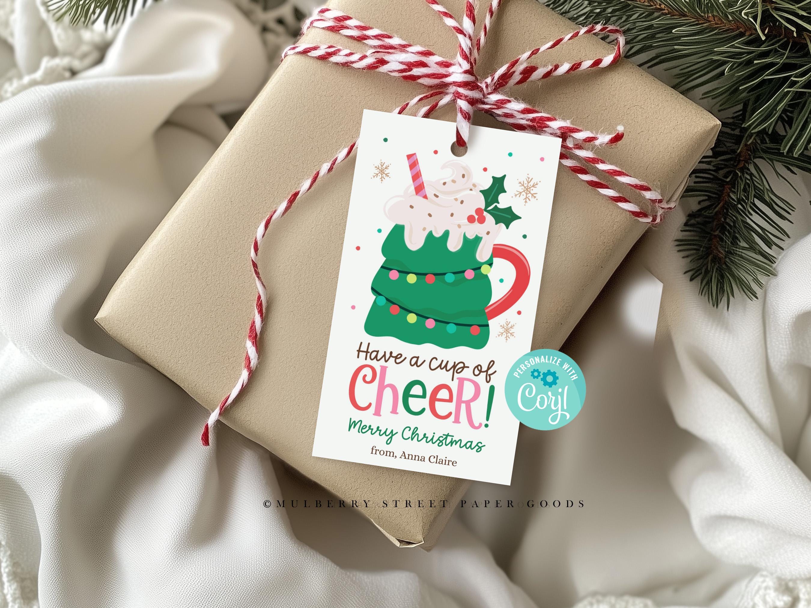 Holiday Hot Cocoa Gift Tag Printable Have a Cup of Cheer Christmas Mug ...