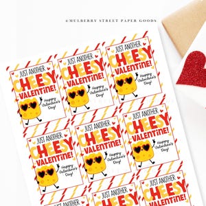 Cheesy Valentine Card Printable Cheese Classroom Valentine Card Canva ...