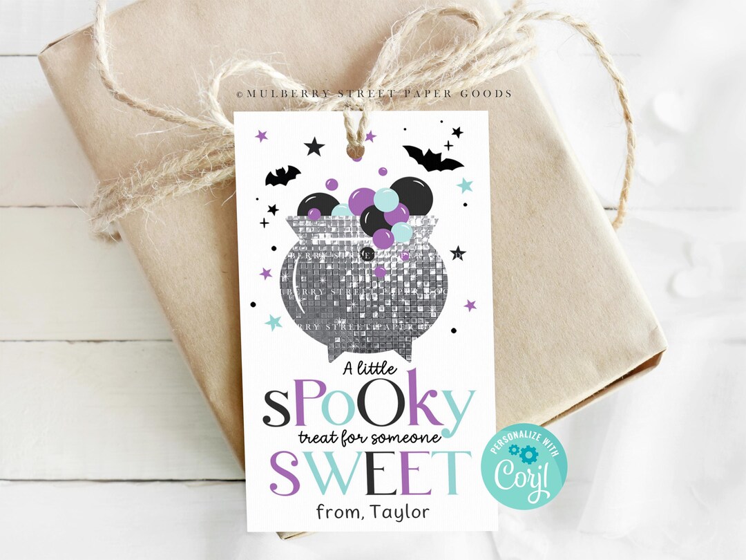 Halloween Gift Tag Printable A Little Spooky Treat for Someone Sweet ...
