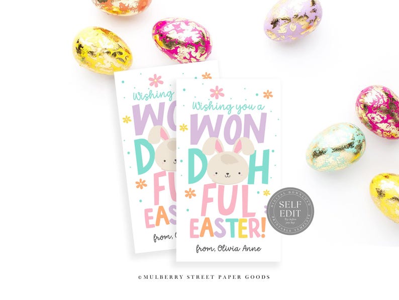 Doh Easter Gift Tag Printable Easter Party Favor Instant Download ...