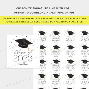 Graduation Cap 2 Inch Circle Instant Download Digital Design, Grad ...