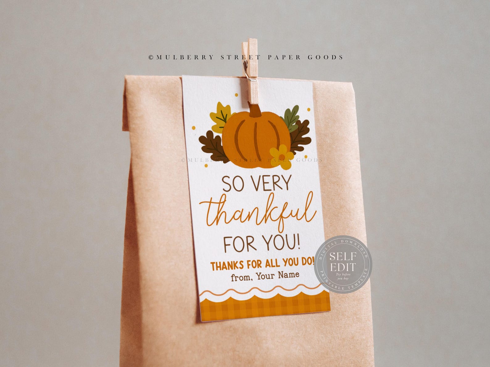 Printable Fall Gift Tag Digital Download Canva Template so Very ...