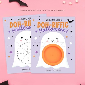 Halloween Playdough Card Holder Printable Instant Download Ghost ...