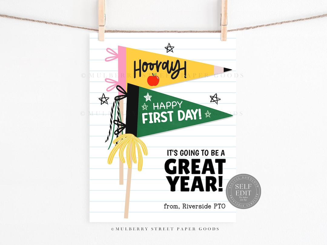 First Day of School Sign Printable Digital Download Back to School Sign ...