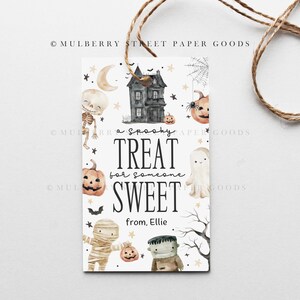 Halloween Printable Gift Tag Spooky Treat for Someone Sweet Halloween ...