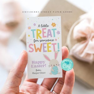 Easter Gift Tag Printable Digital Download A Little Treat for Someone ...