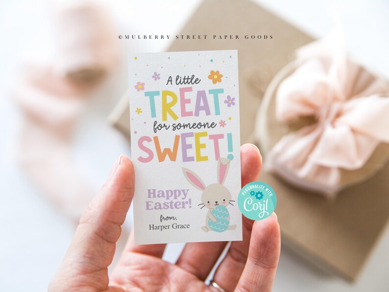 Easter Gift Tag Printable Digital Download A Little Treat for Someone ...