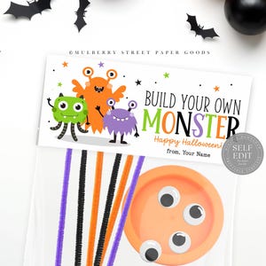 Build Your Own Monster Bag Topper Printable Digital Download Not so ...