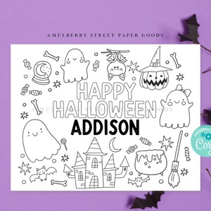 Editable Halloween Coloring Page Printable Kids Halloween Party ...