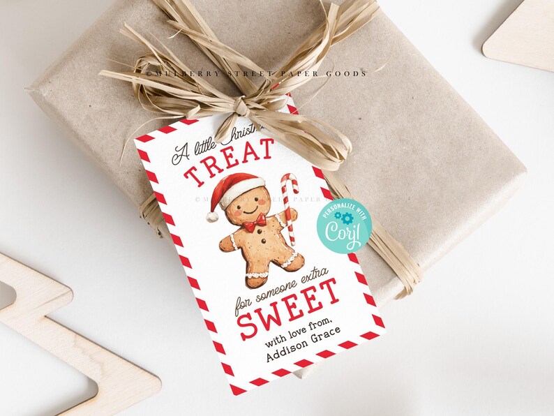 Candy Cane Christmas Gift Tag Printable A Little Treat for Someone ...