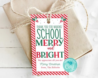 Class Gift Christmas Tags - Etsy