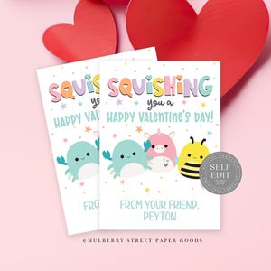 Squishing You a Happy Valentine's Day Card Printable Squishmallow ...