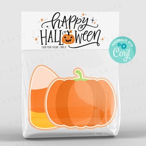 Printable Happy Halloween Bag Topper, Candy Bag Topper, Cookie Bag ...