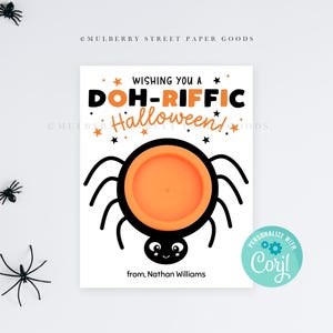 Halloween Play Dough Holder Card Printable Have a Doh Riffic Halloween ...