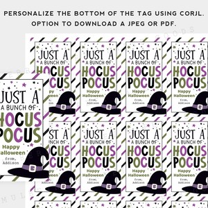Halloween Printable Gift Tag Halloween Party Favor Tag Trick or Treat ...