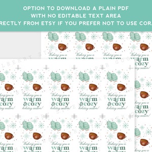 Wishing You a Warm and Cozy Holiday Season Printable Gift Tag, Mittens ...