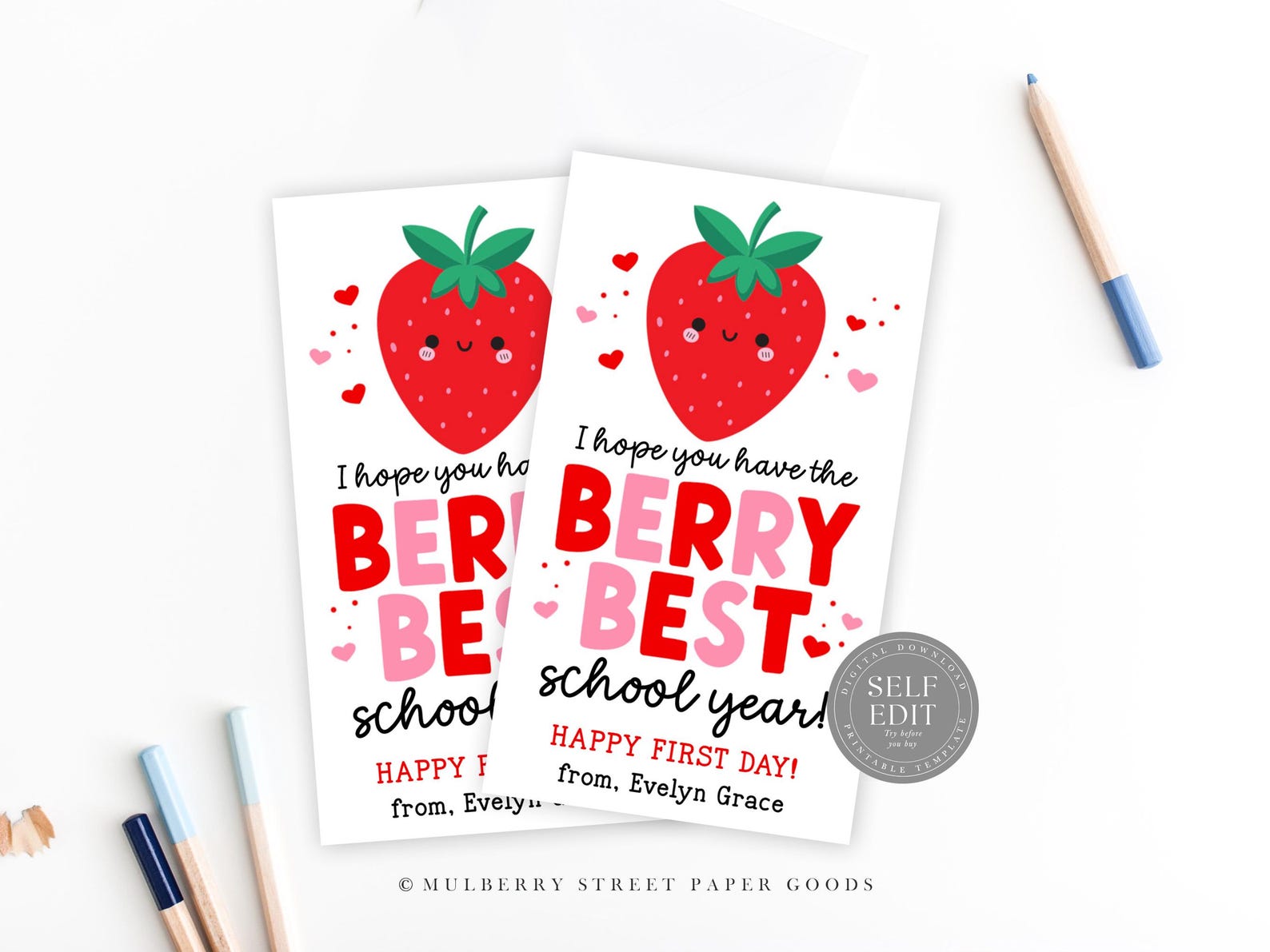 Back to School Gift Tag Template Berry Best School Year Gift Tag ...