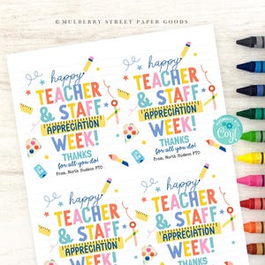Teacher and Staff Appreciation Card Printable Teacher Appreciation Week ...