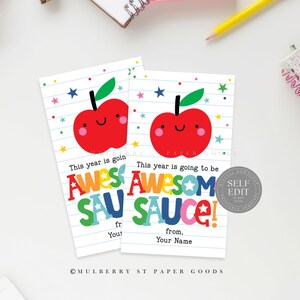 Printable Back to School Gift Tags Canva Template Digital Download ...