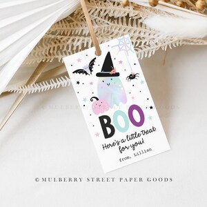Printable Halloween Favor Tags Boo Gift Tags Trick or Treat Bag Tag ...