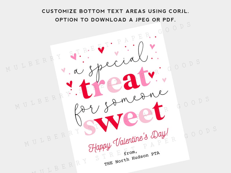 Printable Special Treat for Someone Sweet Happy - Etsy