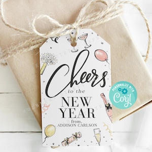 Printable New Years Eve Tag, Instant Download Cheers to the New Year ...