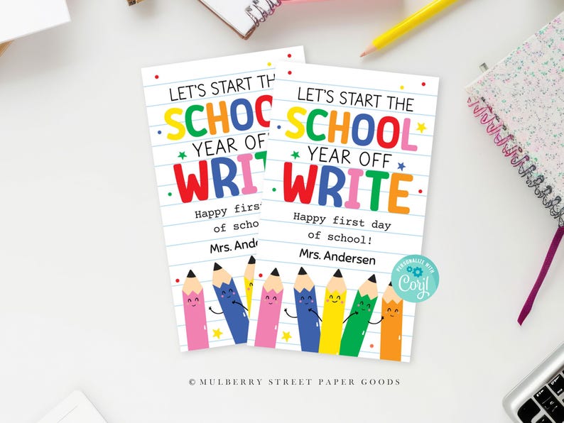 Let's Start the School Year off Write Colorful Cute Pencils Back to ...