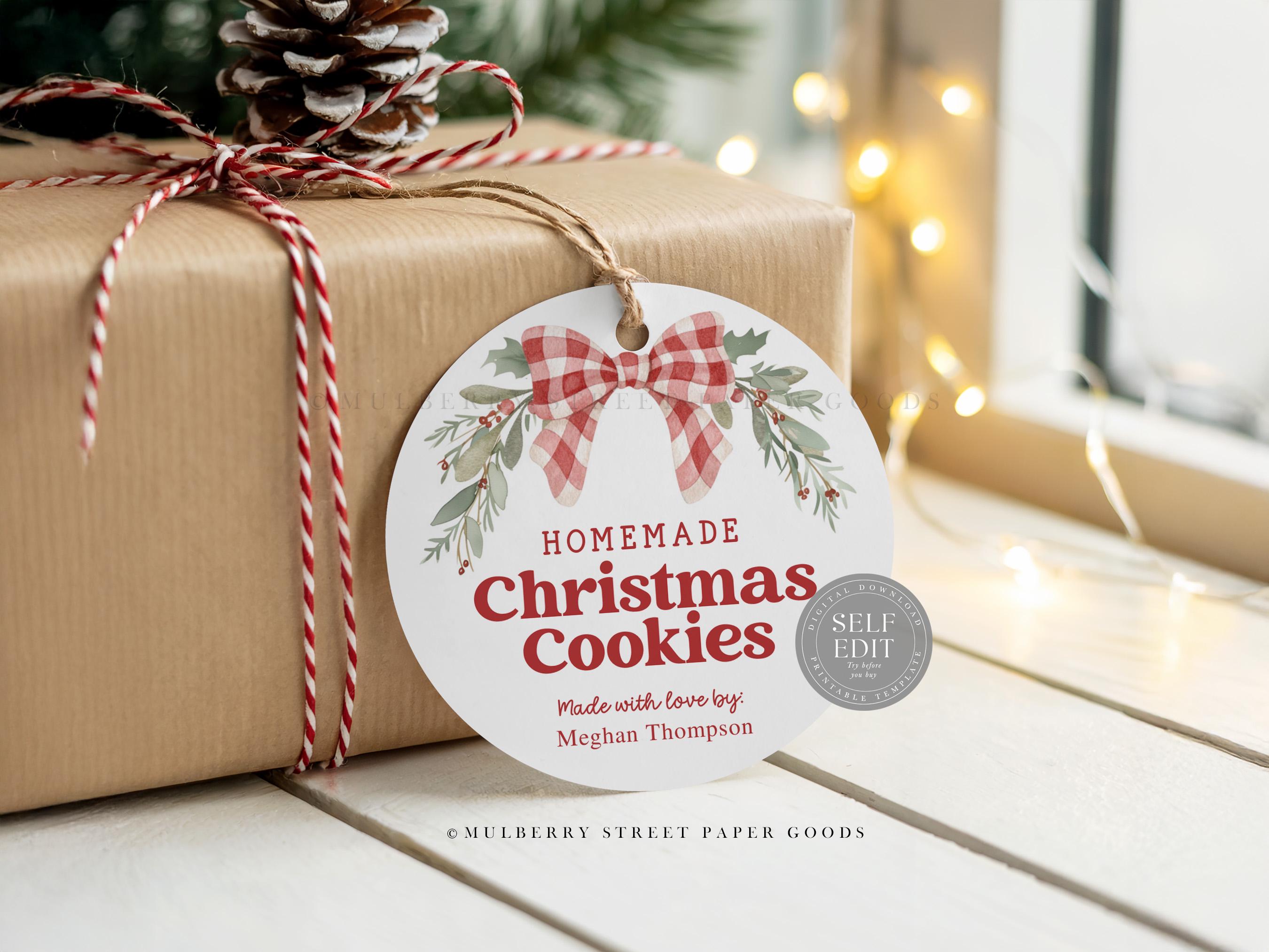Editable Christmas Label Printable Homemade Christmas Kitchen Labels ...