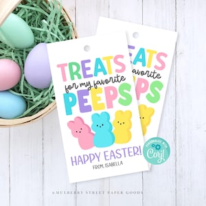 Printable Treats for My Favorite Peeps Easter Gift Tag, Instant ...