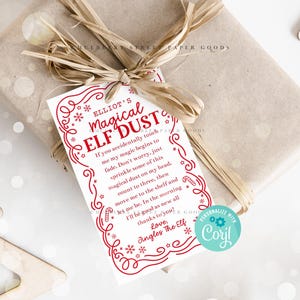 Editable Magical Elf Dust Printable Gift Tag Instant Download ...