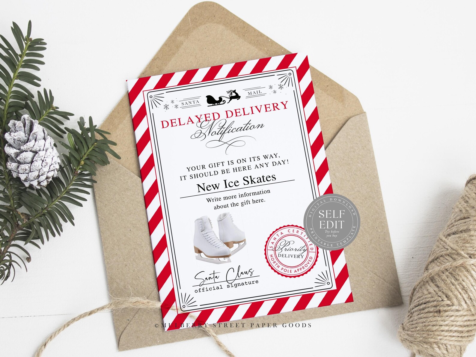 Editable Delayed Gift Certificate Canva Template Digital Download ...