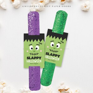 Halloween Slap Bracelet Holder Card Template Halloween Printable ...