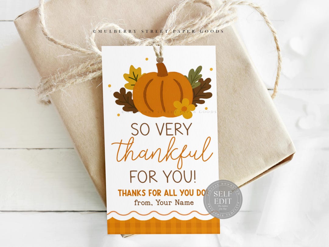 Printable Fall Gift Tag Digital Download Canva Template so Very ...